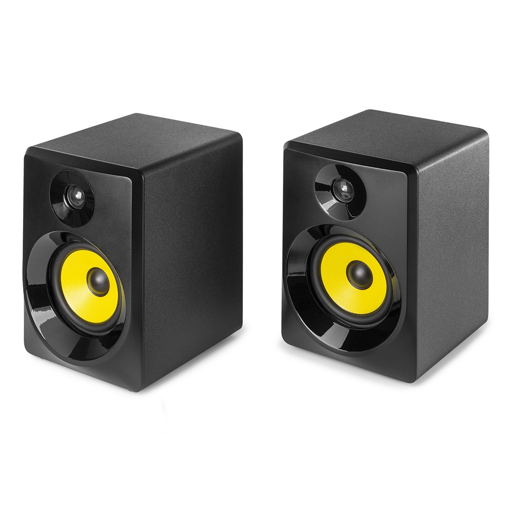 Vonyx SMN50B Active Studio Monitors Pair with Desktop Stands