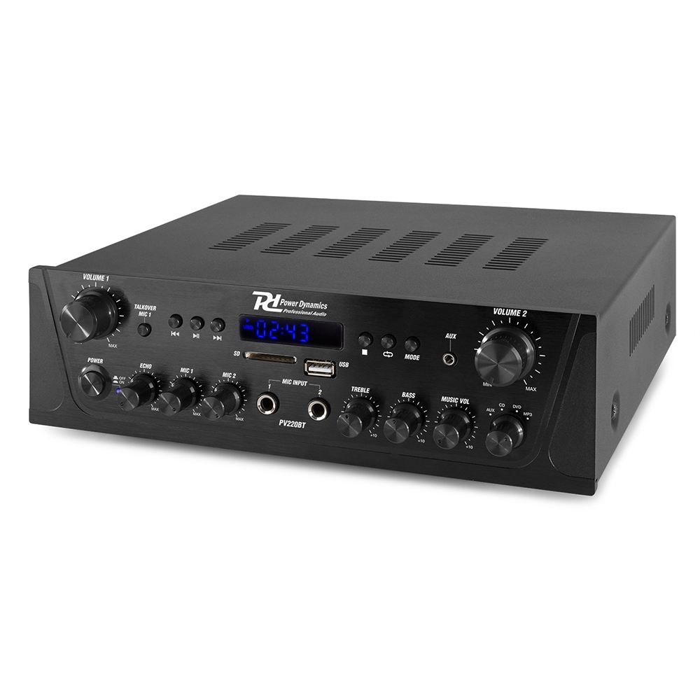 Pv220bt 2 Zone Multi-room Amplifier With Bluetooth FM USB Music PA ...