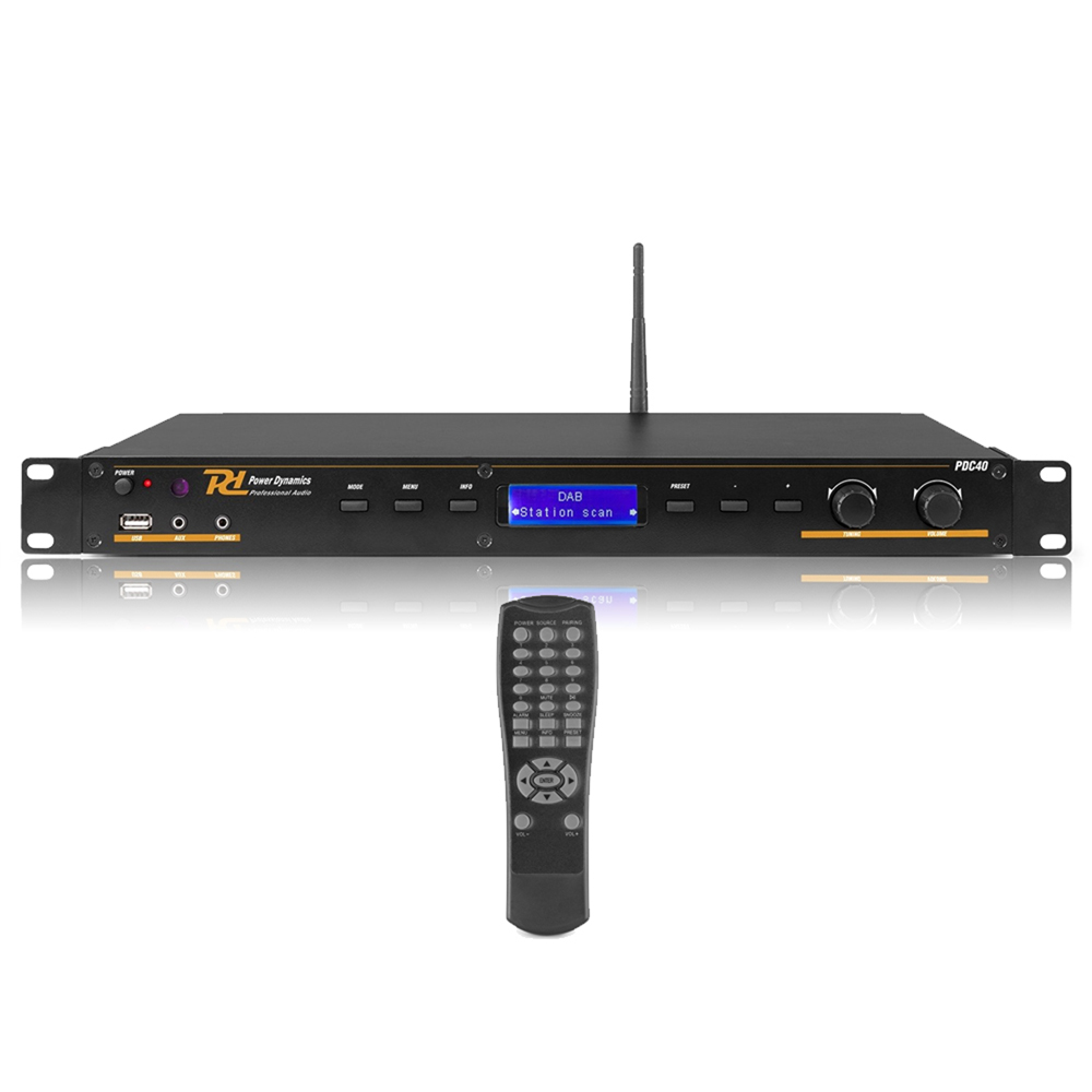 8 x 4" Black Wall Mounted Sound System with DAB Radio