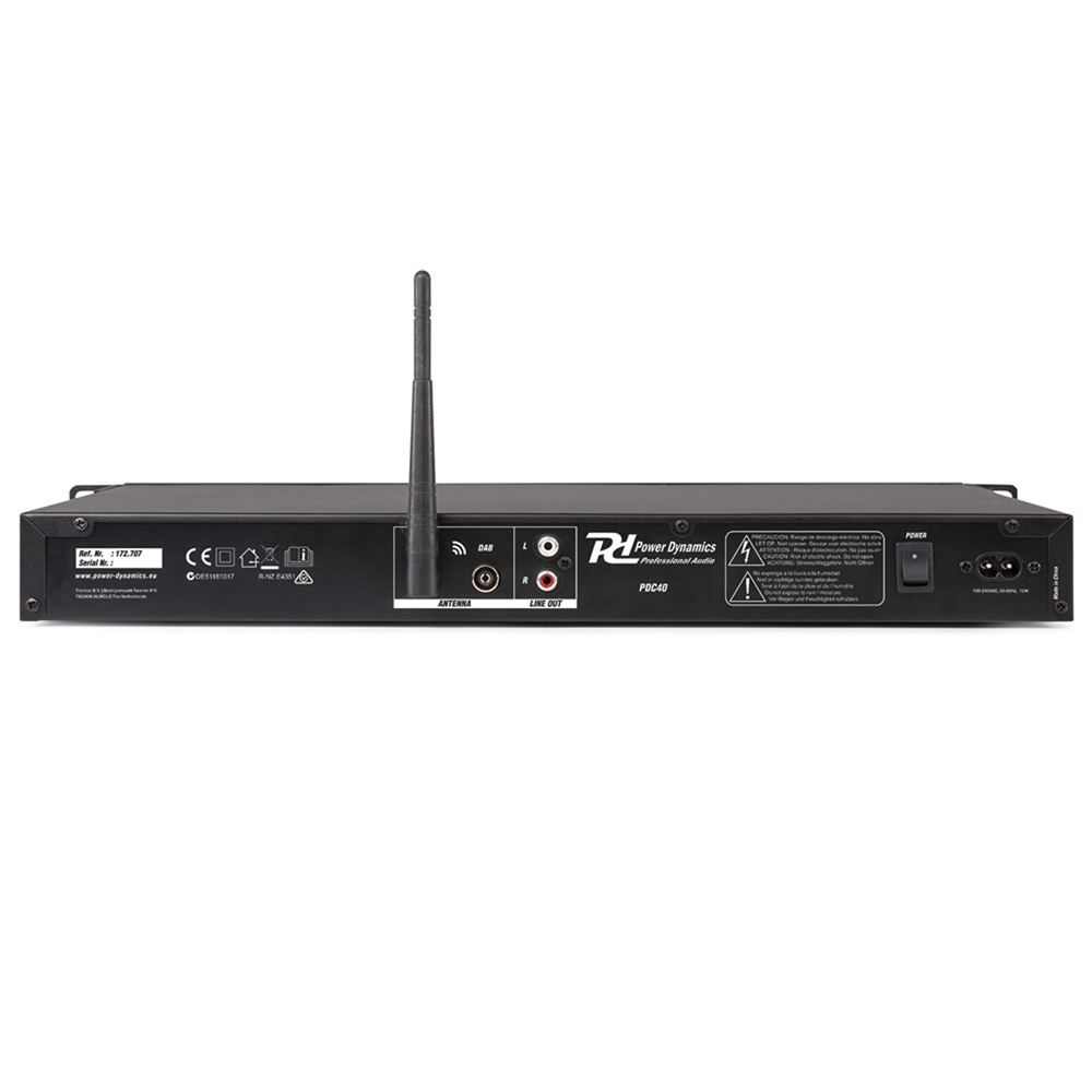8 x 4" Black Weatherproof Outdoor PA System with DAB Radio