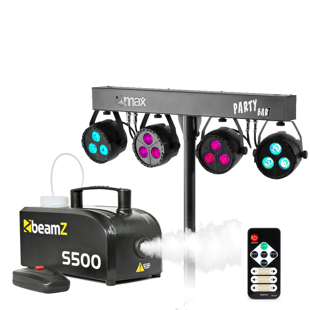 Max Partybar7 Party Lighting & S500 Smoke Machine
