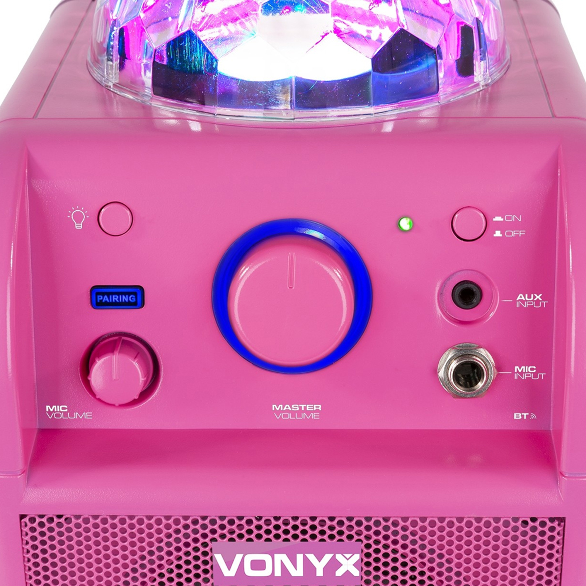 Girls Karaoke Machine Speaker & Wireless Microphone - Vonyx SBS50P Pink