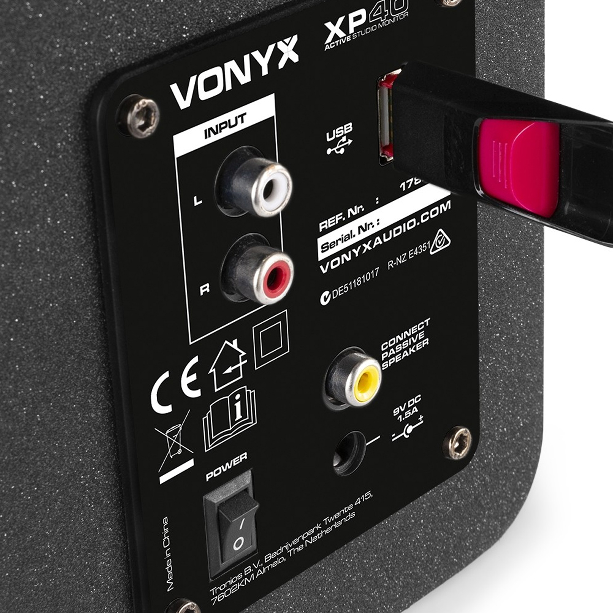 Vonyx XP40 Active Studio Monitors Pair, Studio Monitor Stands ...