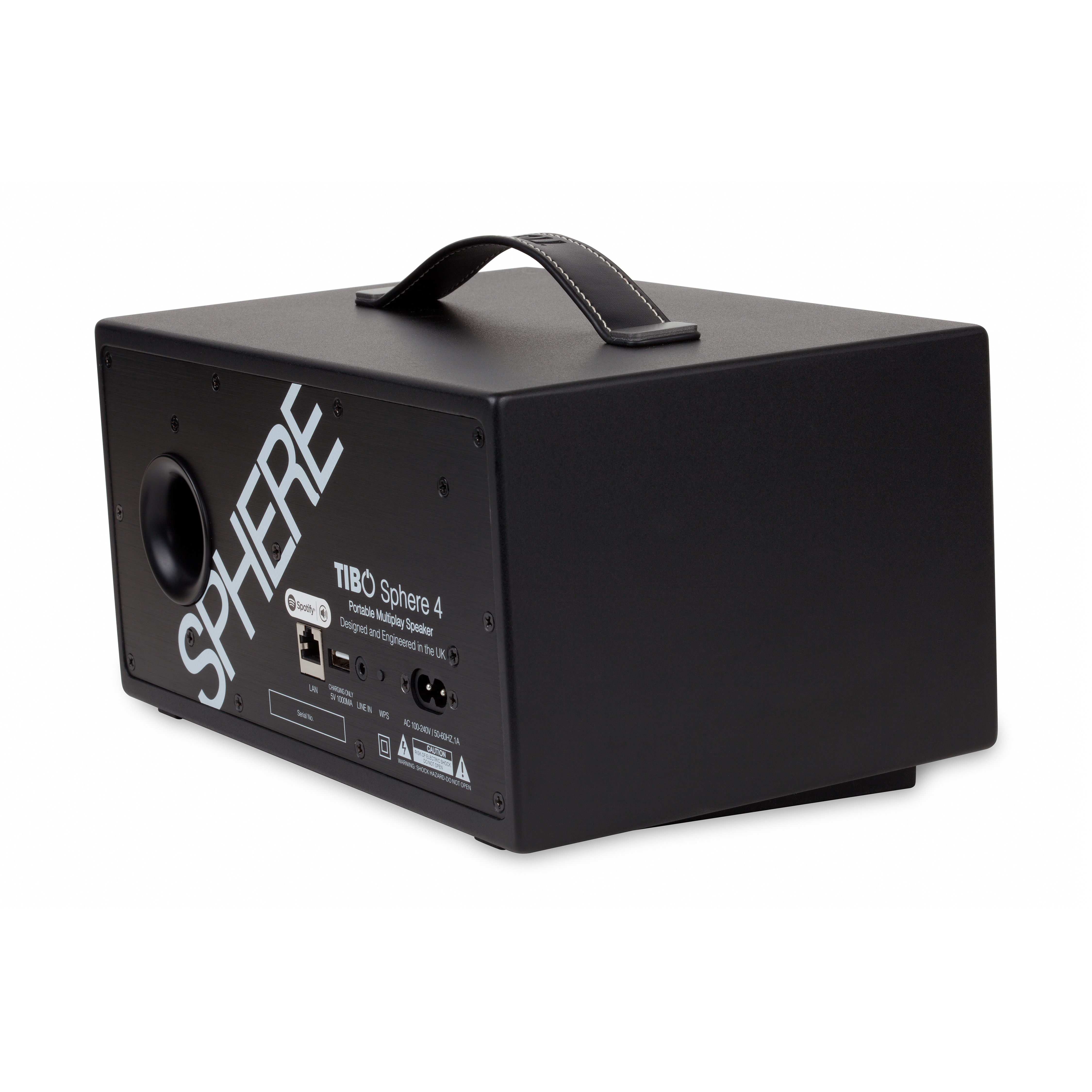 Tibo Sphere 4 Portable Stereo Speaker with Bluetooth & WiFi, Black