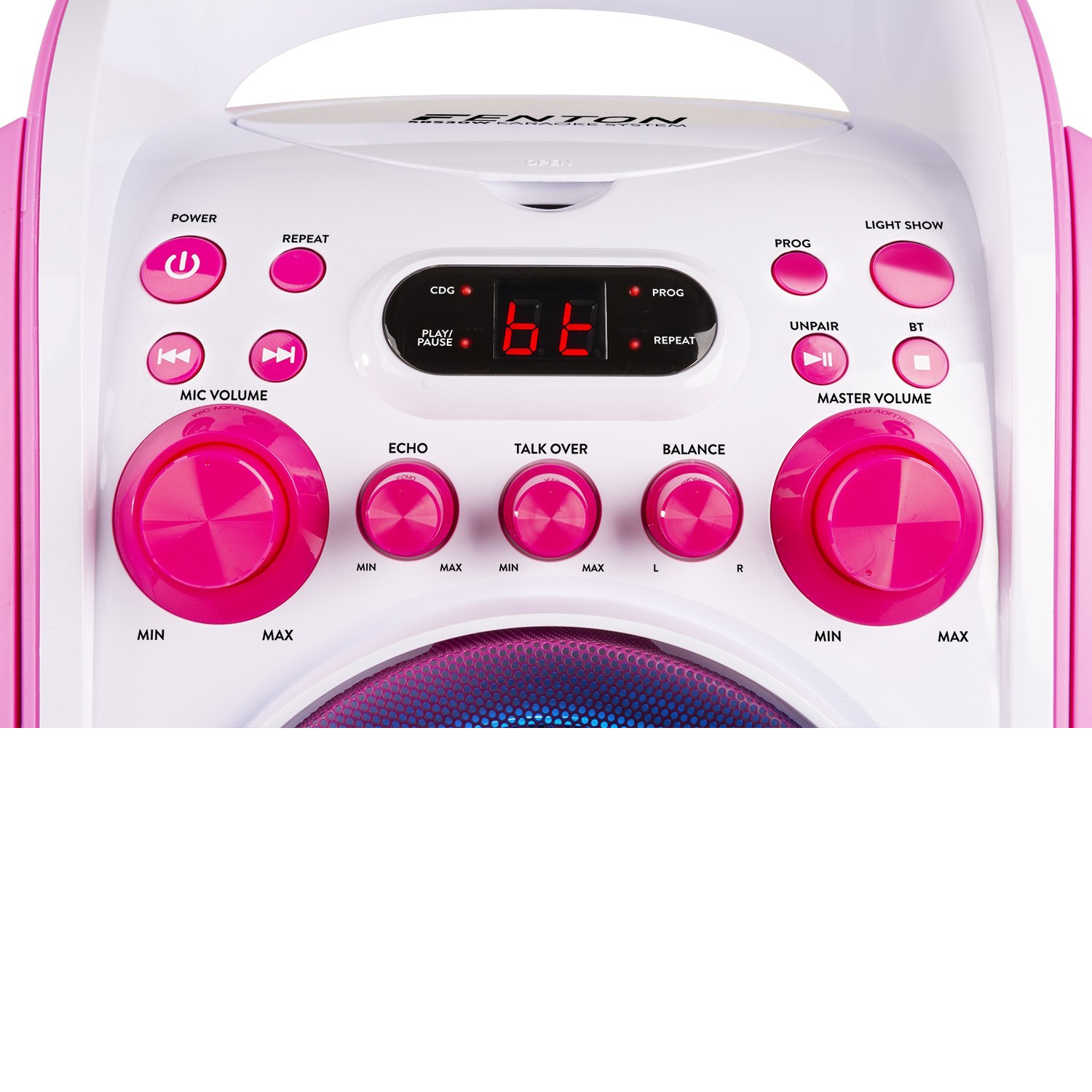 Fenton SBS30P Kids Karaoke Machine with Microphones, Pink