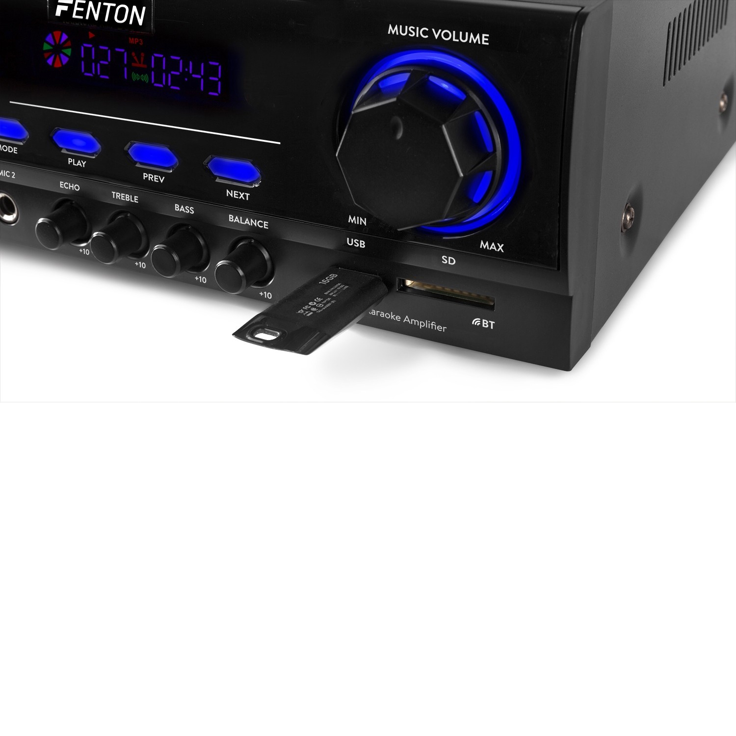 Fenton DMS40 HiFi Speaker Set & Stereo Amplifier, Bluetooth