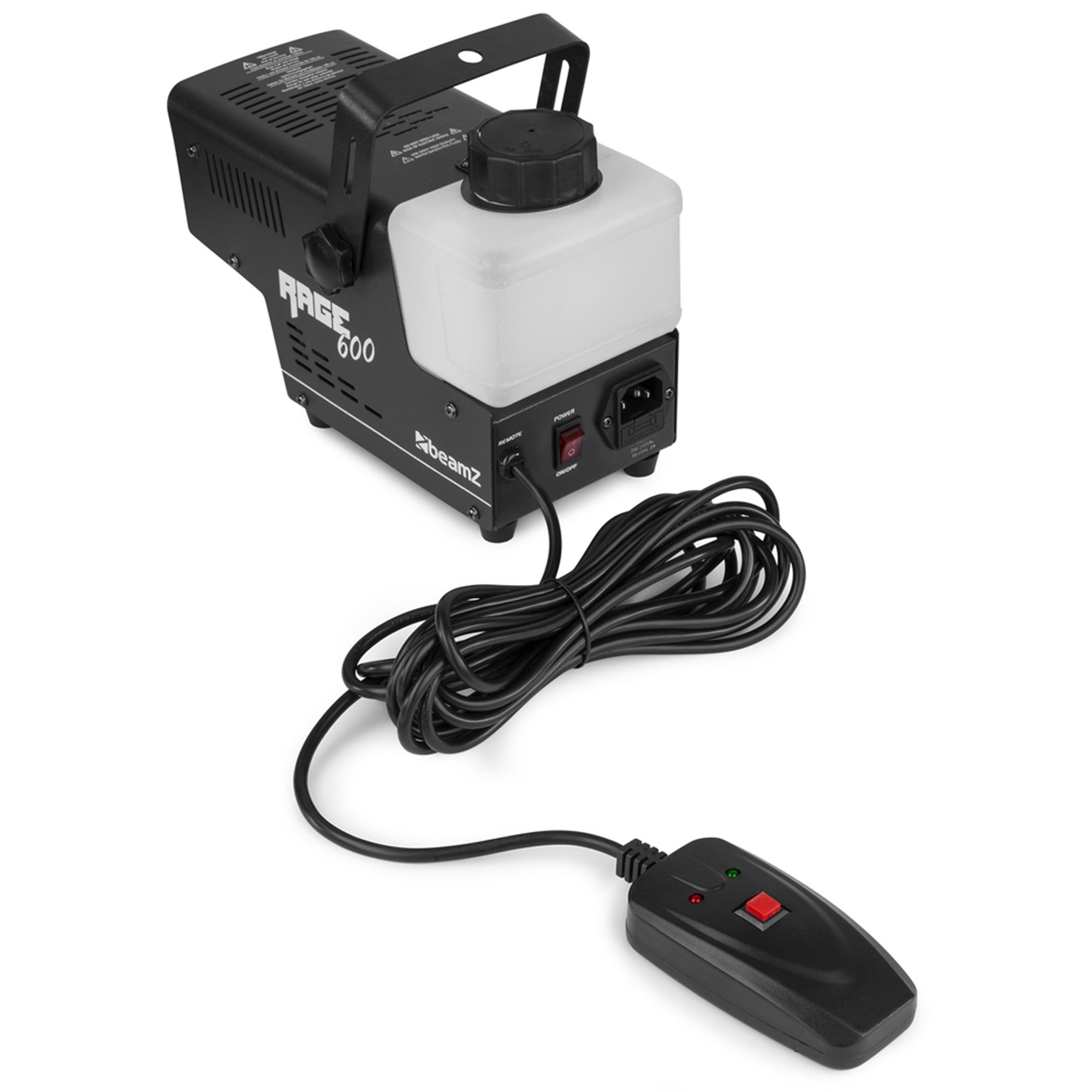 BeamZ RAGE600 Smoke Machine with Remote Control & 5L Fluid