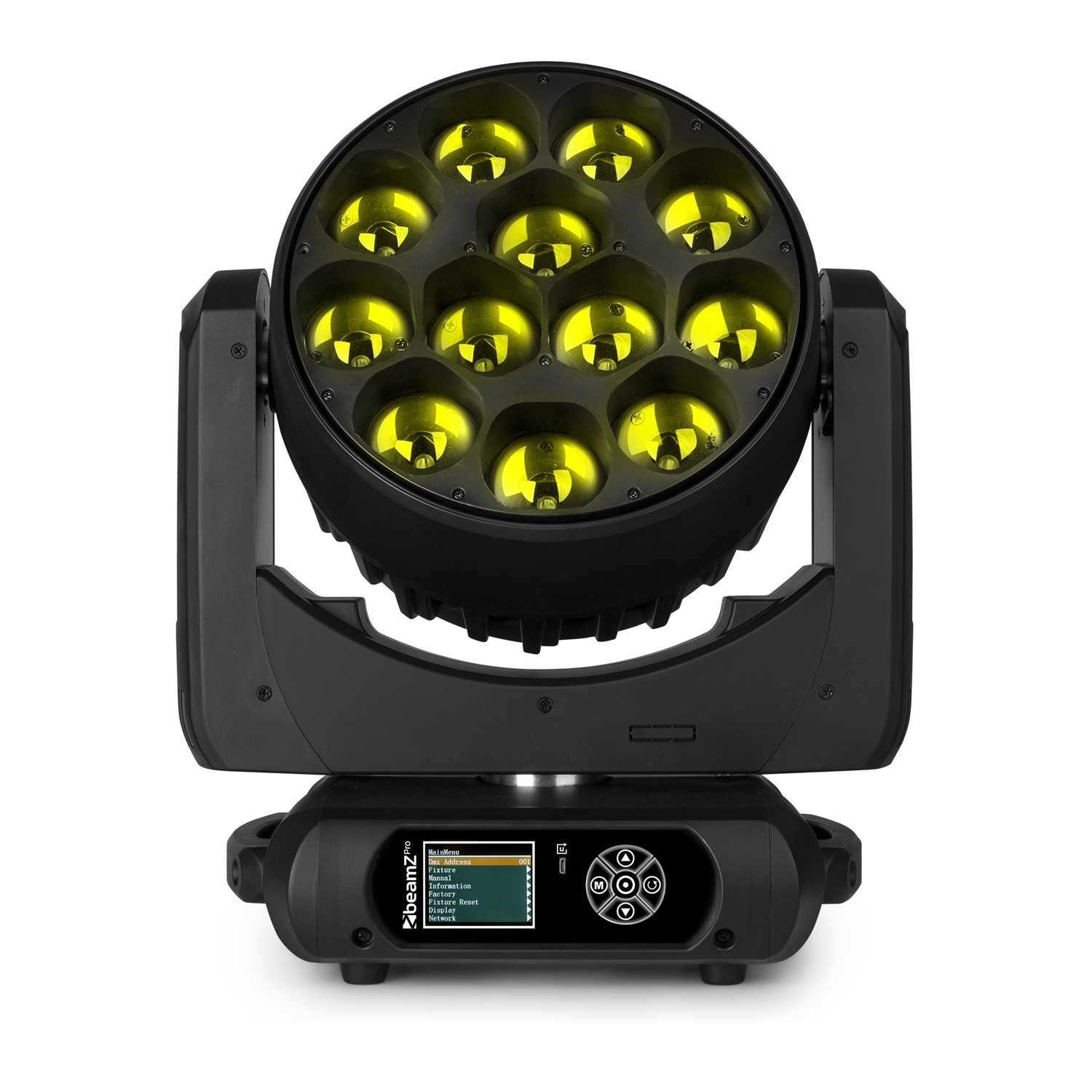 BeamZ Professional MHL1240 Moving Head Lights with Flightcase