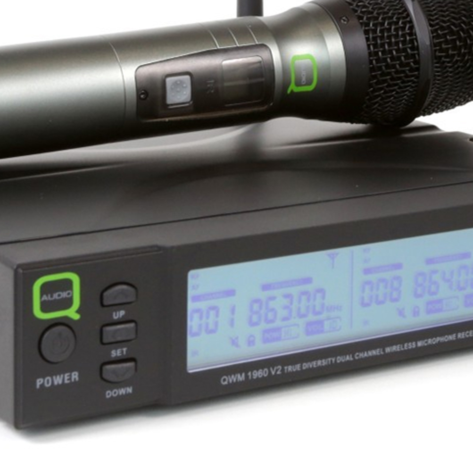 Q Audio QWM1960-V2-HH Wireless Handheld Microphone System, Set of 2 ...