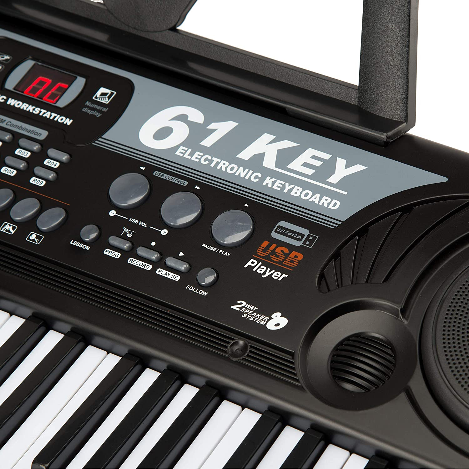 Electronic Music Keyboard - 61-Keys with Microphone