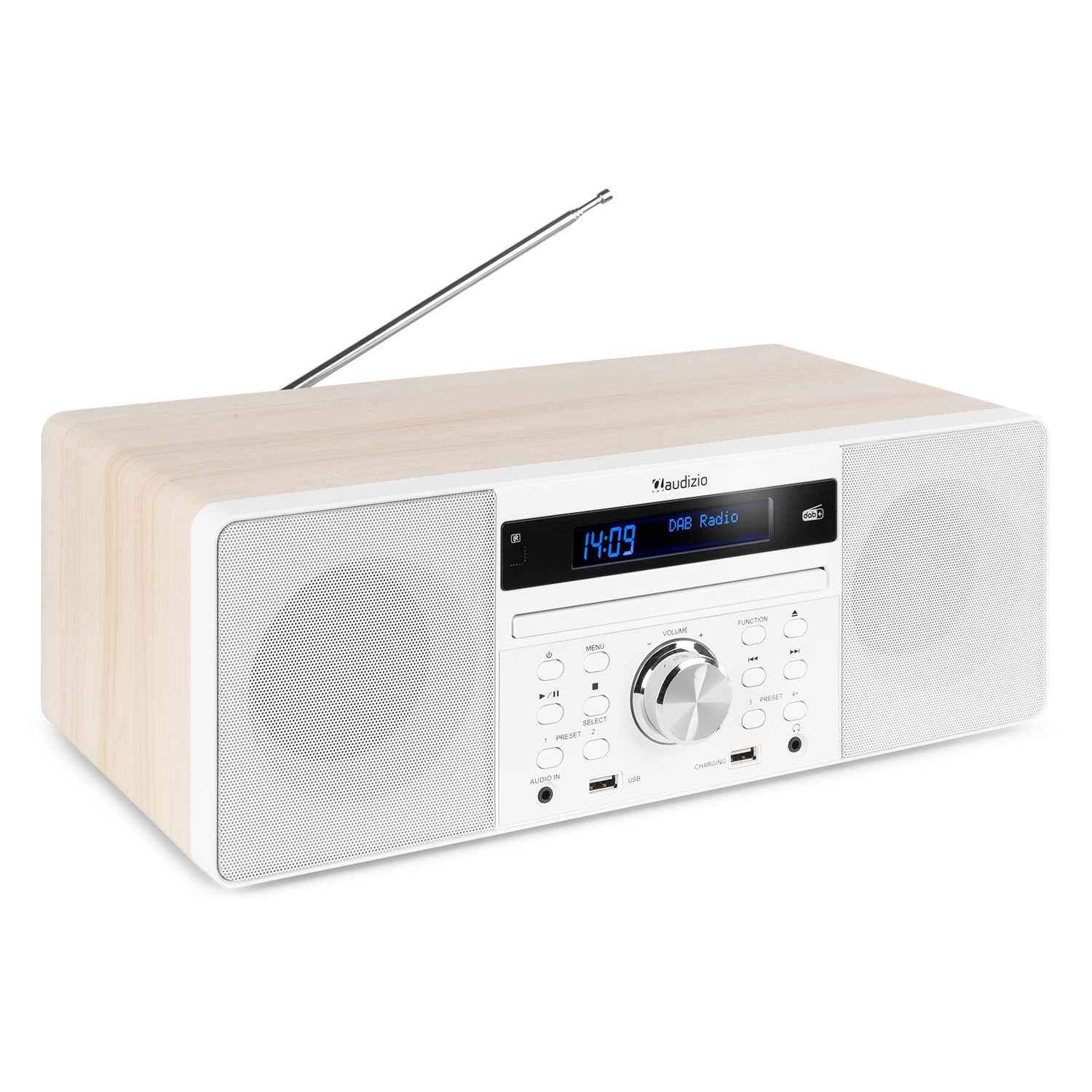 Audizio Prato DAB Radio Speaker with CD Player, Bluetooth and DAB+ ...