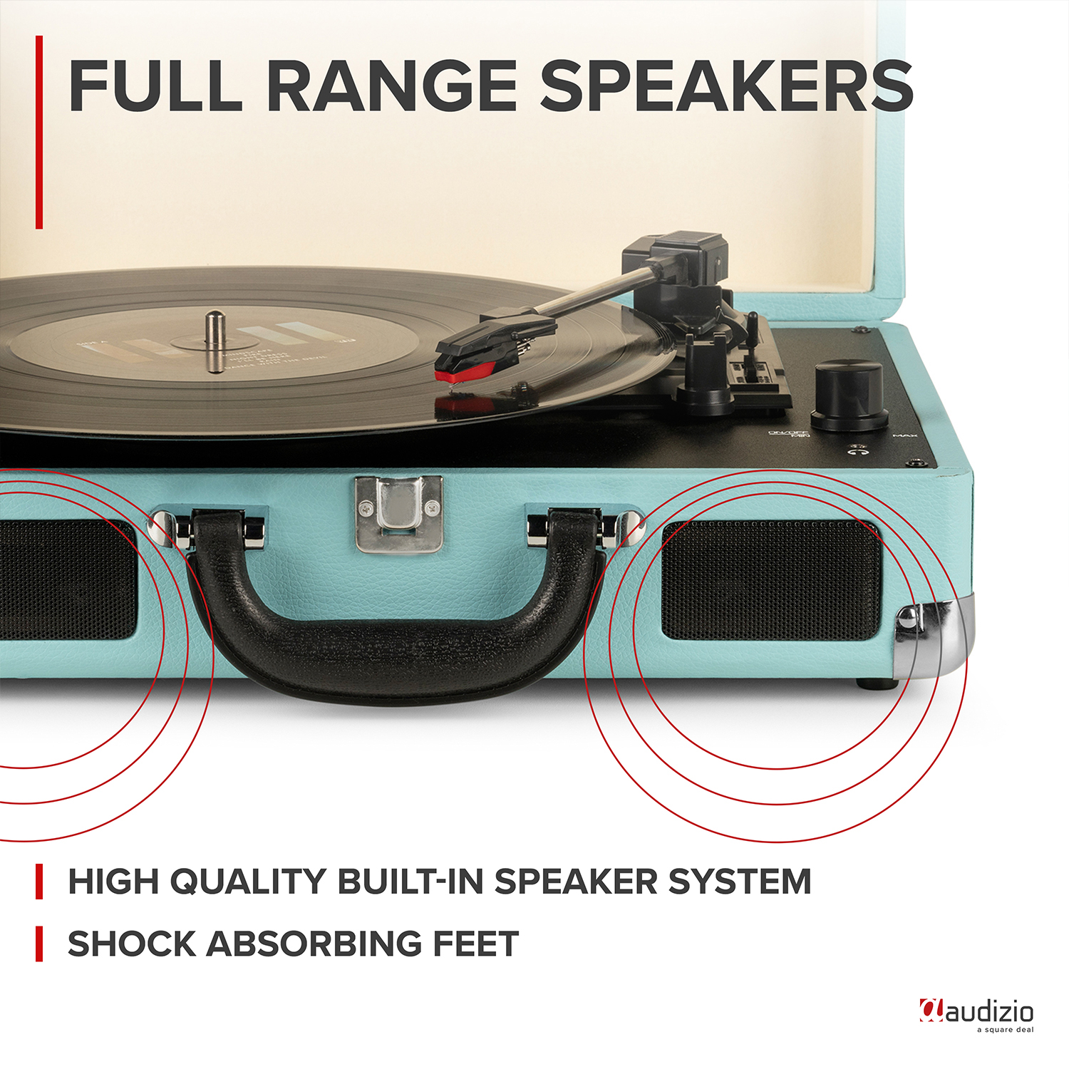 RP114 Briefcase Record Player with Speakers - Transfer Vinyl LP to ...