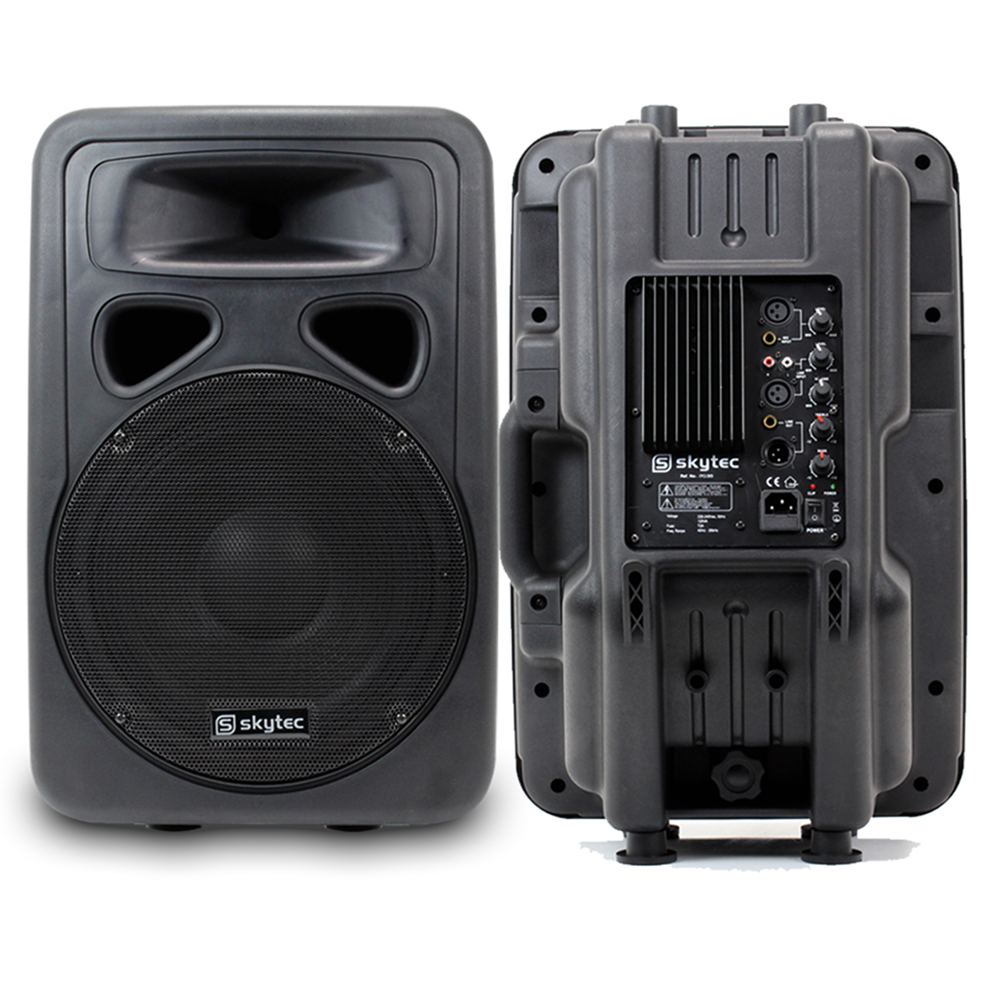 Skytec SP1200A 12" Active Karaoke DJ PA Speaker Pair