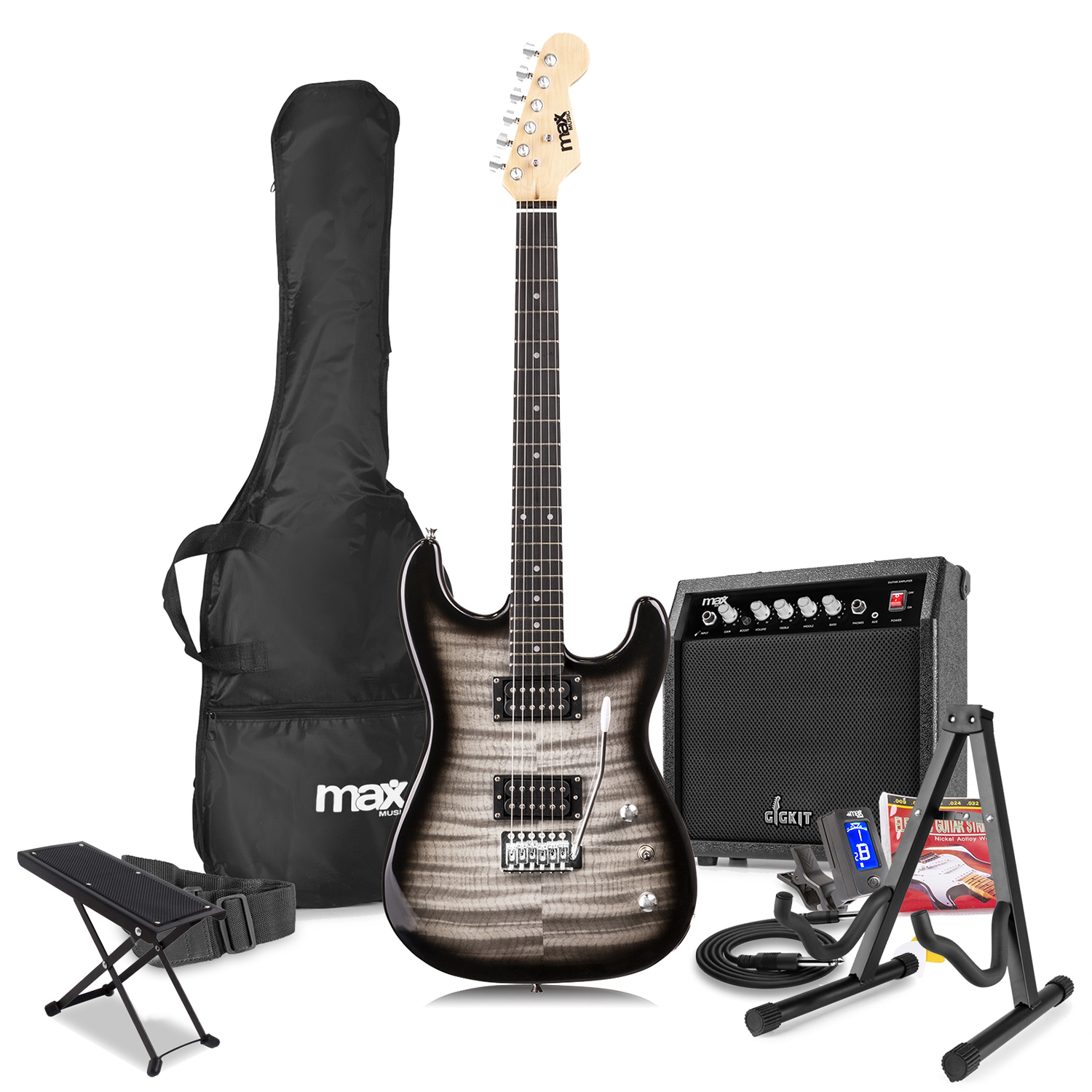 GigKit Full Size Electric Guitar Set with Amplifier & Accessories ...