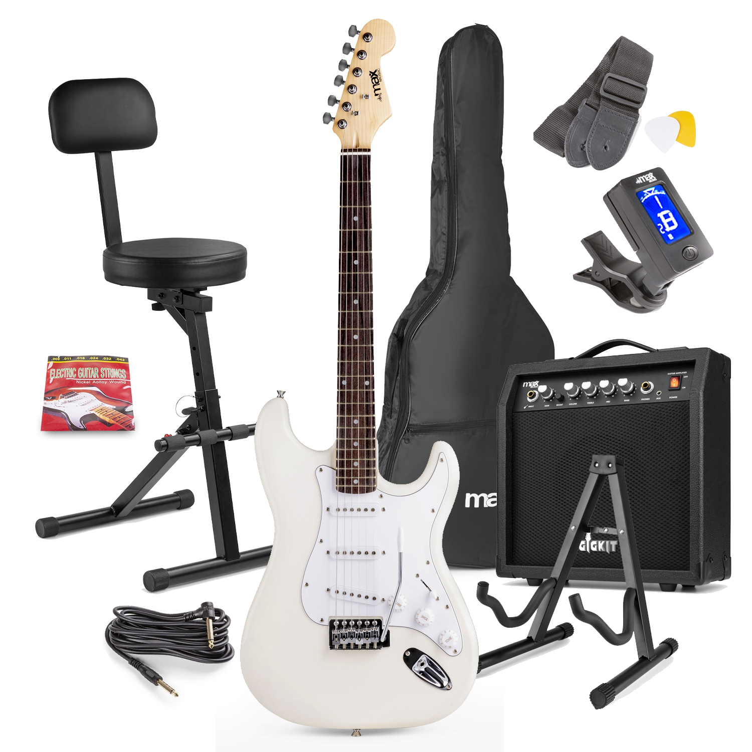 GigKit Full Size Electric Guitar Set with 40W Amplifier & Accessories ...