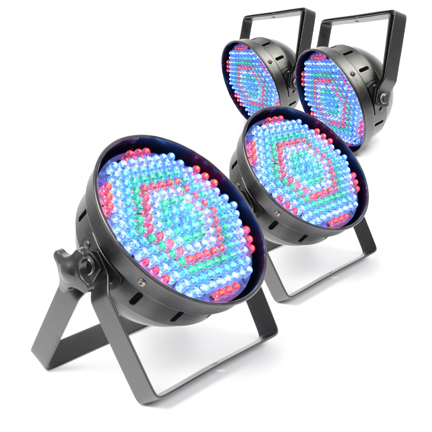 Beamz LED RGBW PAR Can DMX Light 20W, Set of 4