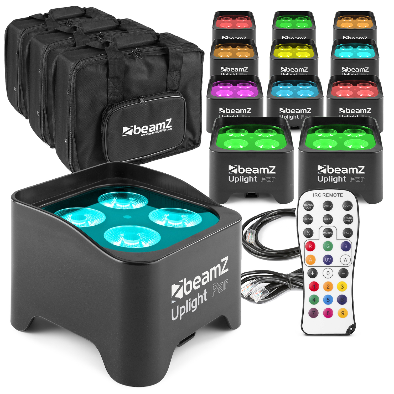 BeamZ BBP90 Wireless Battery Uplighter LED Par Lights - Event Lighting ...