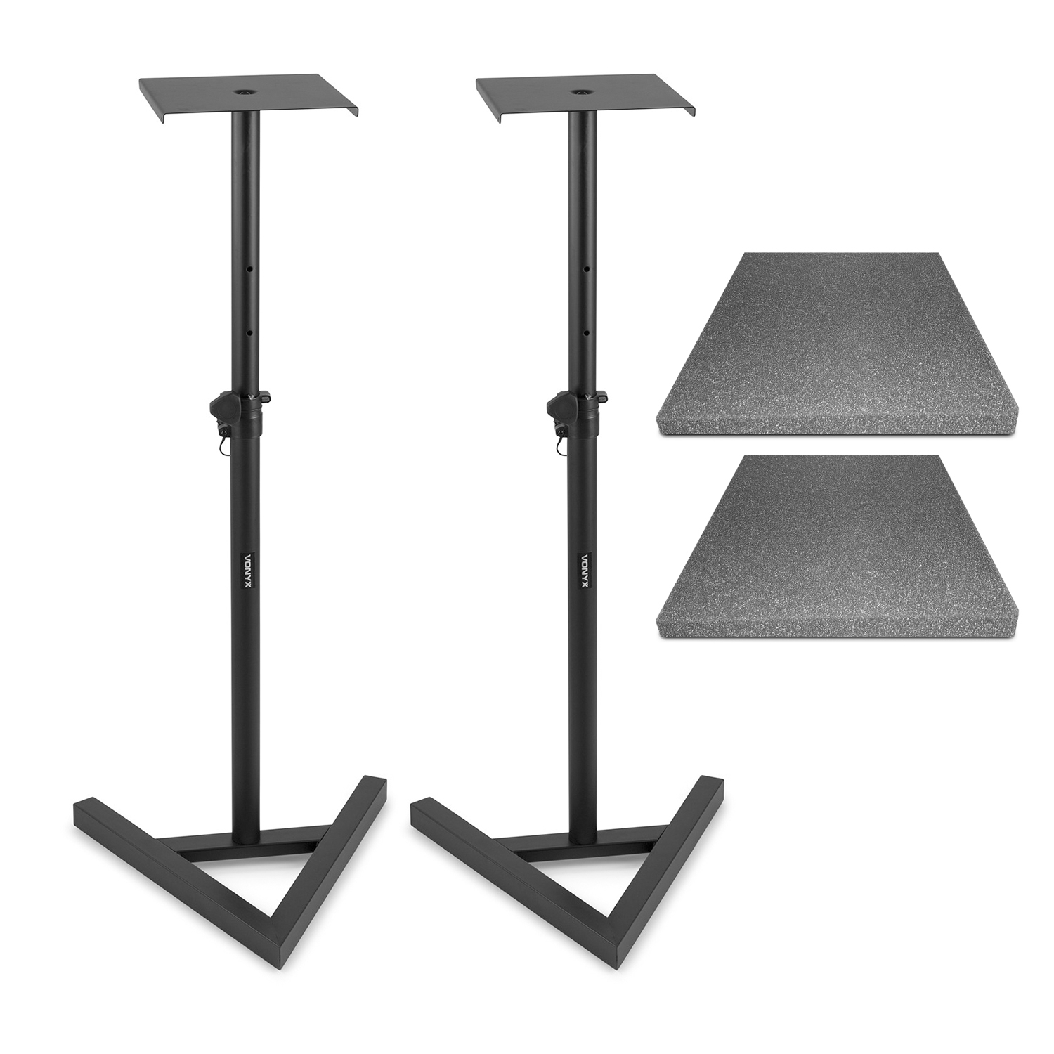 Vonyx SMS20 Studio Monitor Stands Pair & Isolation Pads