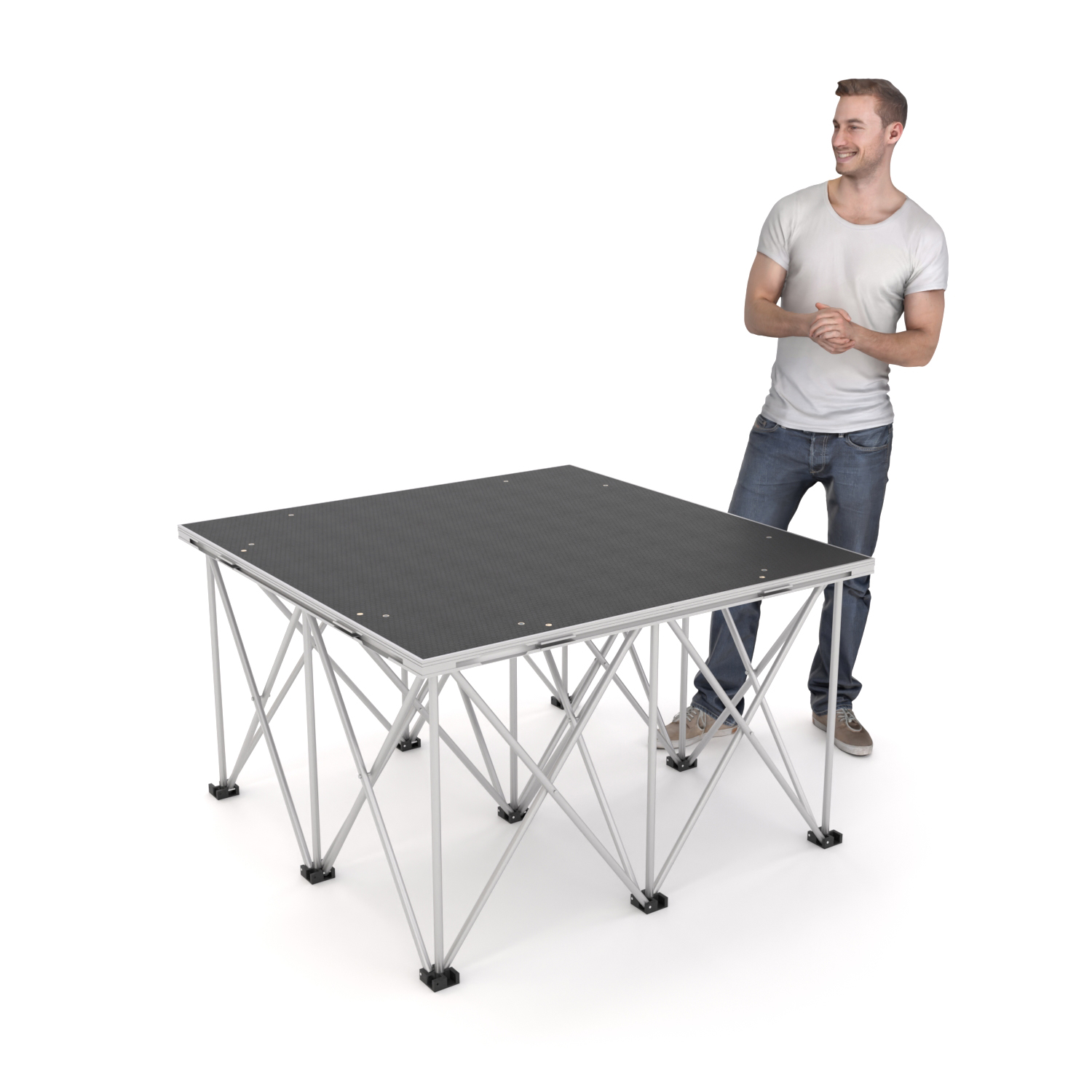 PD X-LITE750 PORTABLE Stage Platform Riser System - 1m x 1m x 60cm £220 ...