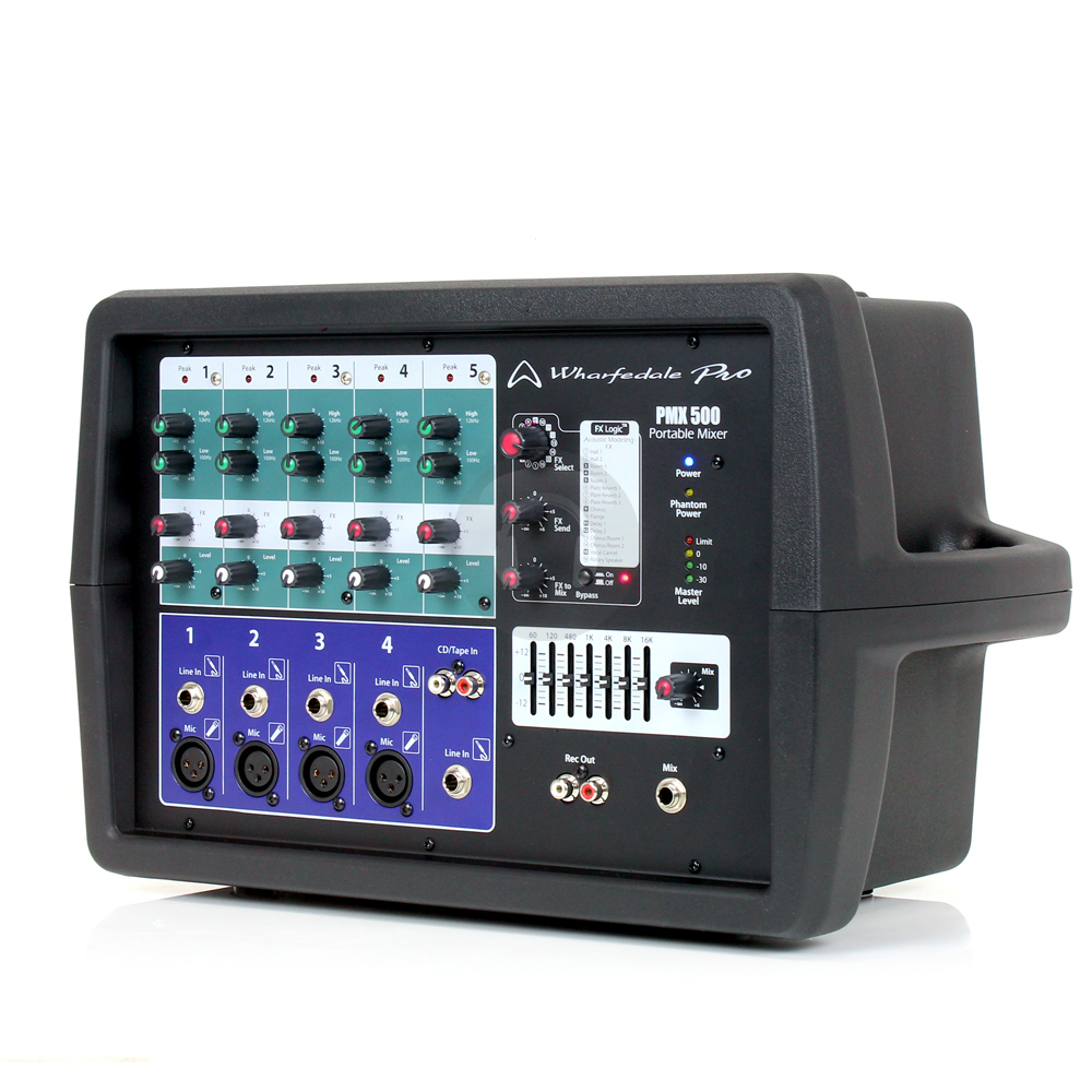 Wharfedale Pro PMX 500 Portable Powered Mixer Amp FX PA Live Sound ...