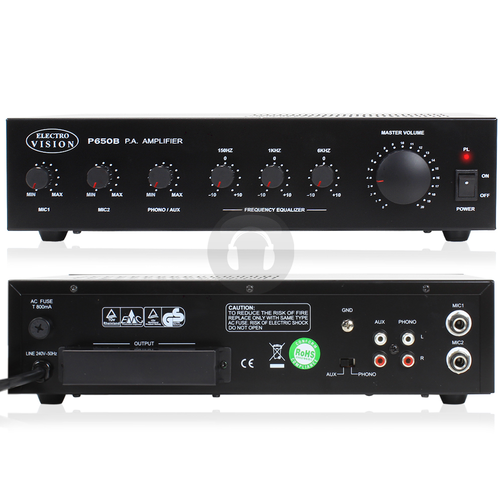 8x Bosch 100v line Ceiling Speaker Amplifier Background Music Sound PA ...