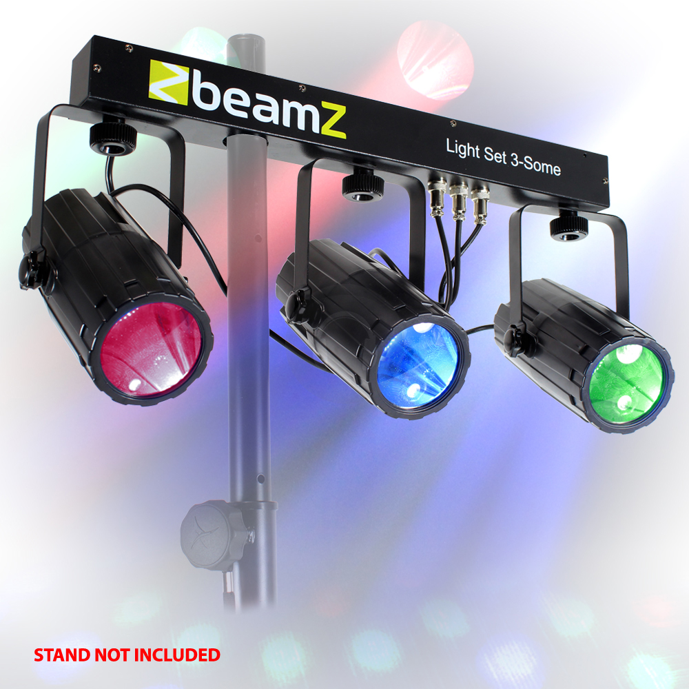 Beamz 3-Some LED Lighting Stage Light Rig + Gig Lighting Bag Protective ...